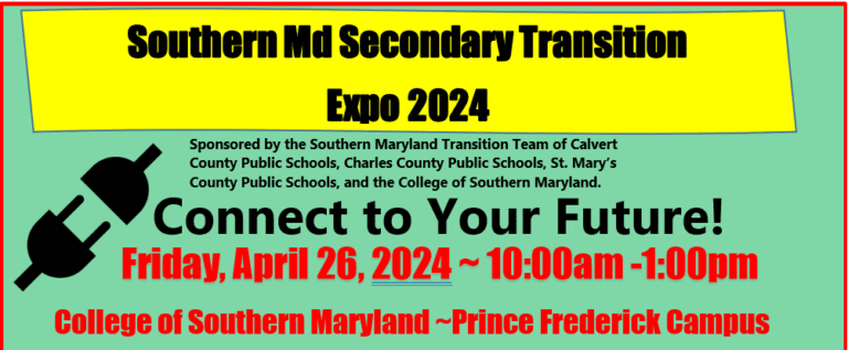 In-Person: Southern Maryland Tri-County Secondary Transition Expo 2024 ...